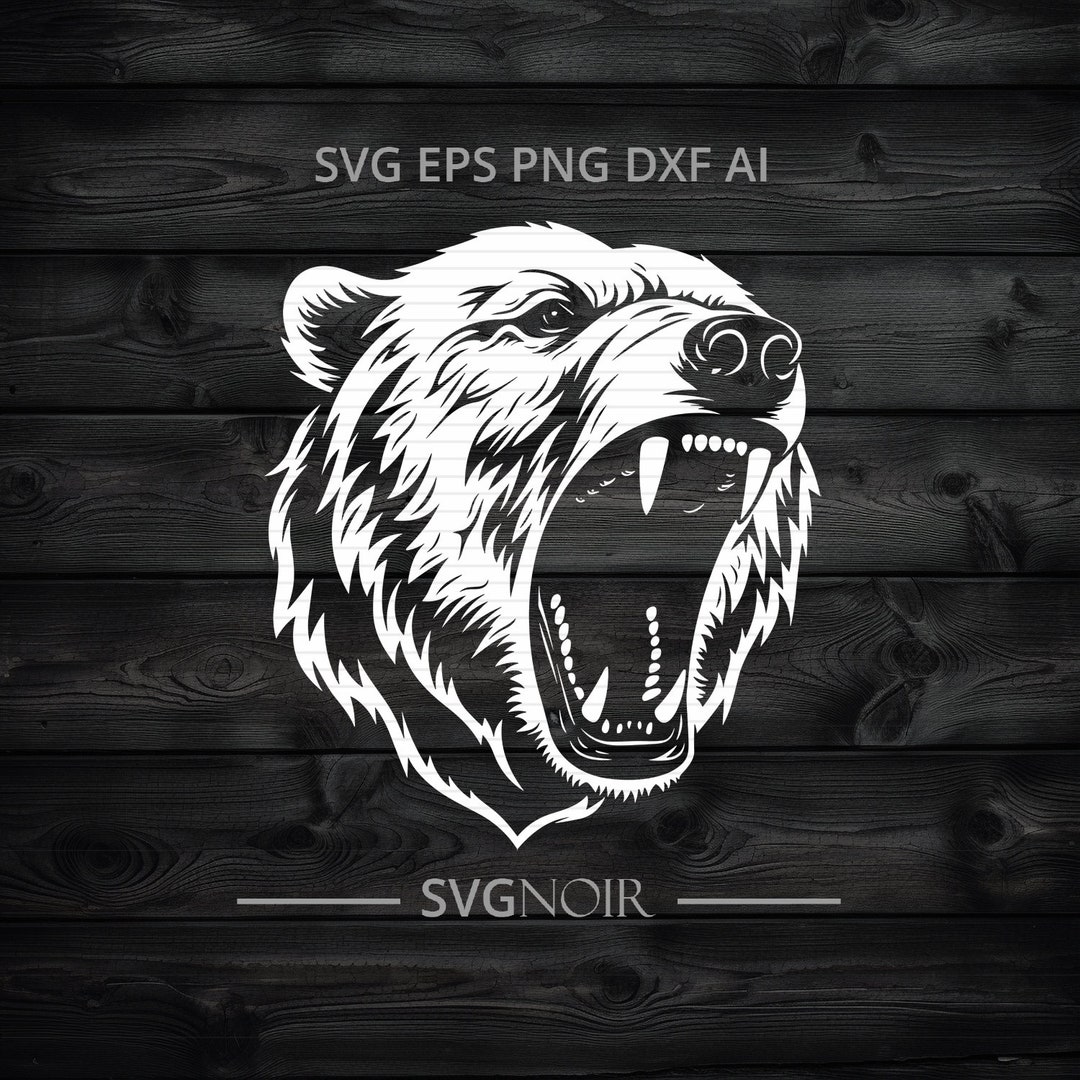 Majestic Roaring Bear Svg PNG EPS Dxf SVG Ai - Etsy