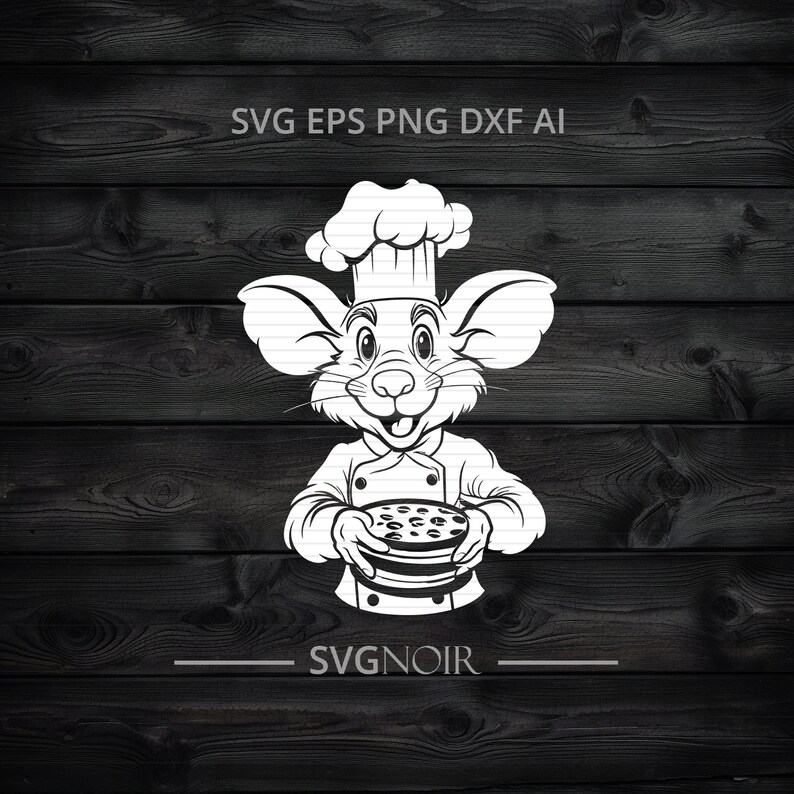 Chef Rat con queso svg / PNG EPS dxf SVG archivos ai - Etsy México