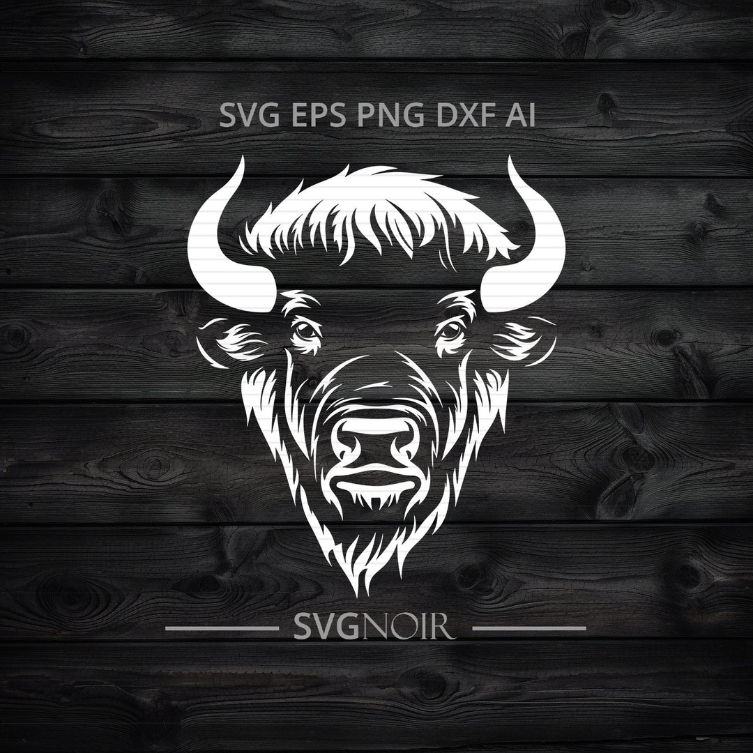 Bison Head Svg PNG EPS Dxf SVG Ai - Etsy