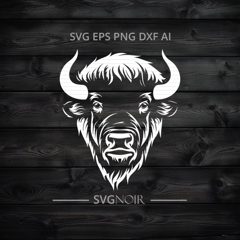 Bison Head Svg PNG EPS Dxf SVG Ai - Etsy