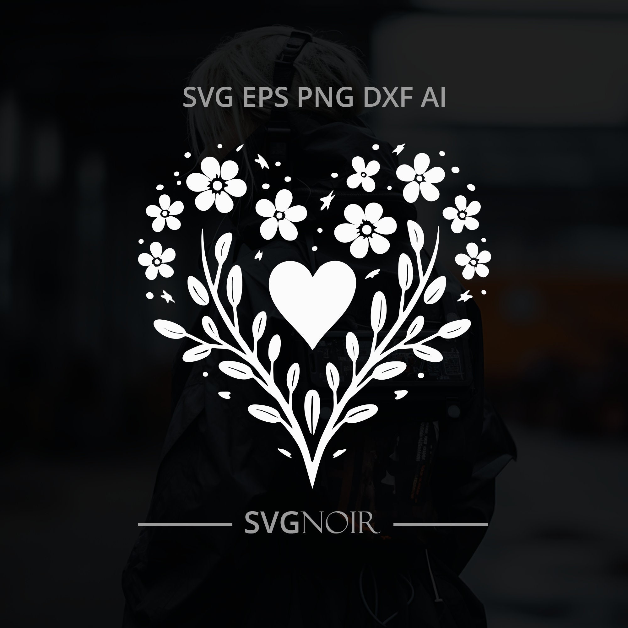 Boho Heart SVG DFX PNG, Ai - Etsy