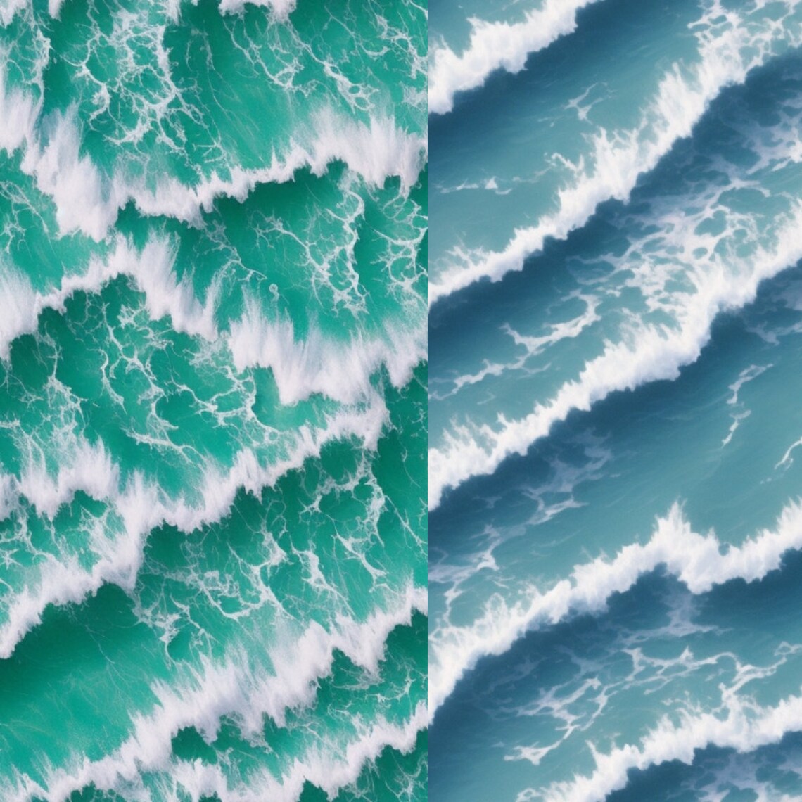 SVG, Digital Paper, Ocean Waves Style, Seamless Waves and Ocean Designs ...