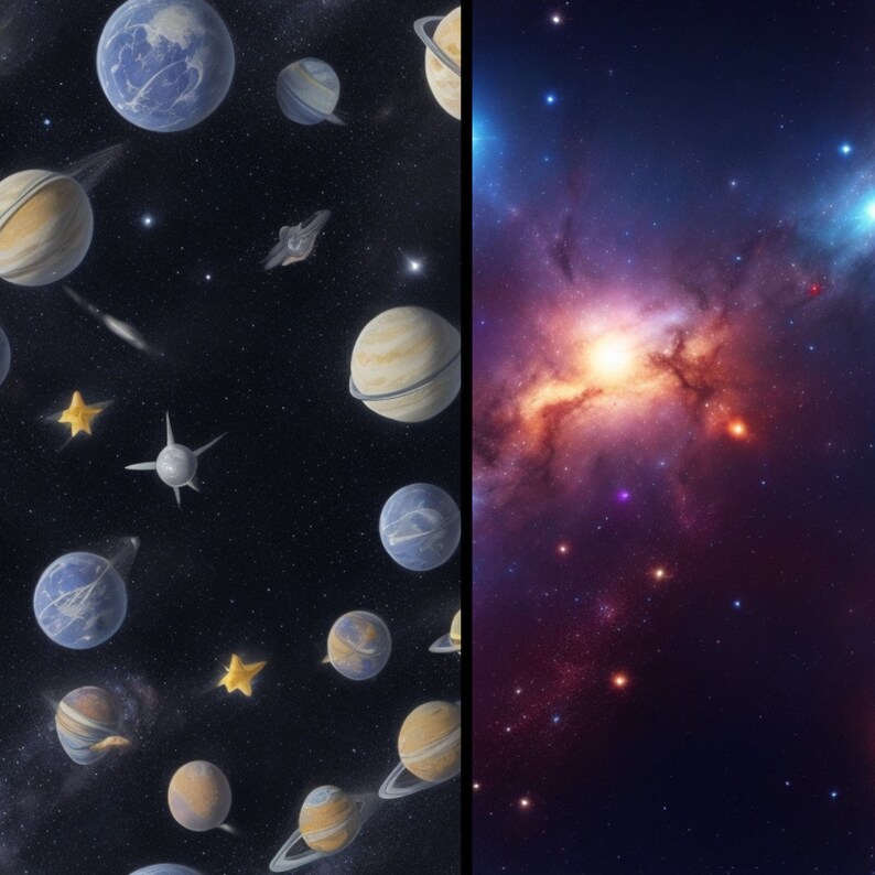 SVG Digital Paper Space/galaxy Style Seamless Stylized - Etsy