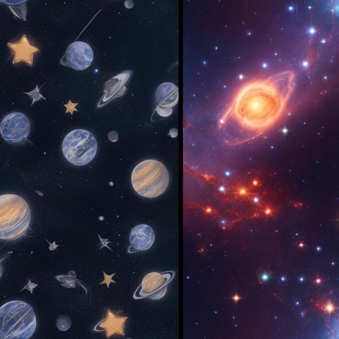 SVG Digital Paper Space/galaxy Style Seamless Stylized - Etsy