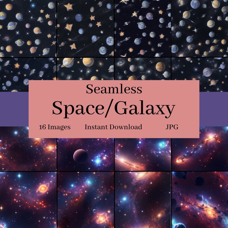 SVG Digital Paper Space/galaxy Style Seamless Stylized - Etsy