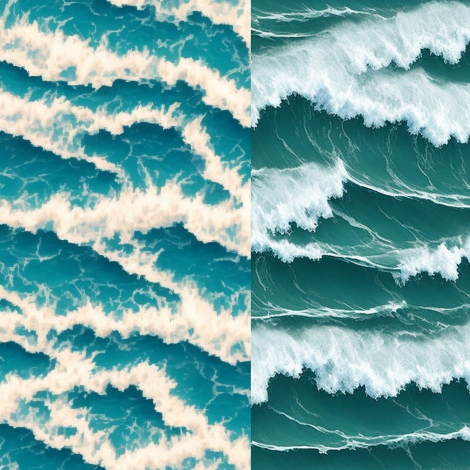 SVG, Digital Paper, Ocean Waves Style, Seamless Waves and Ocean Designs ...