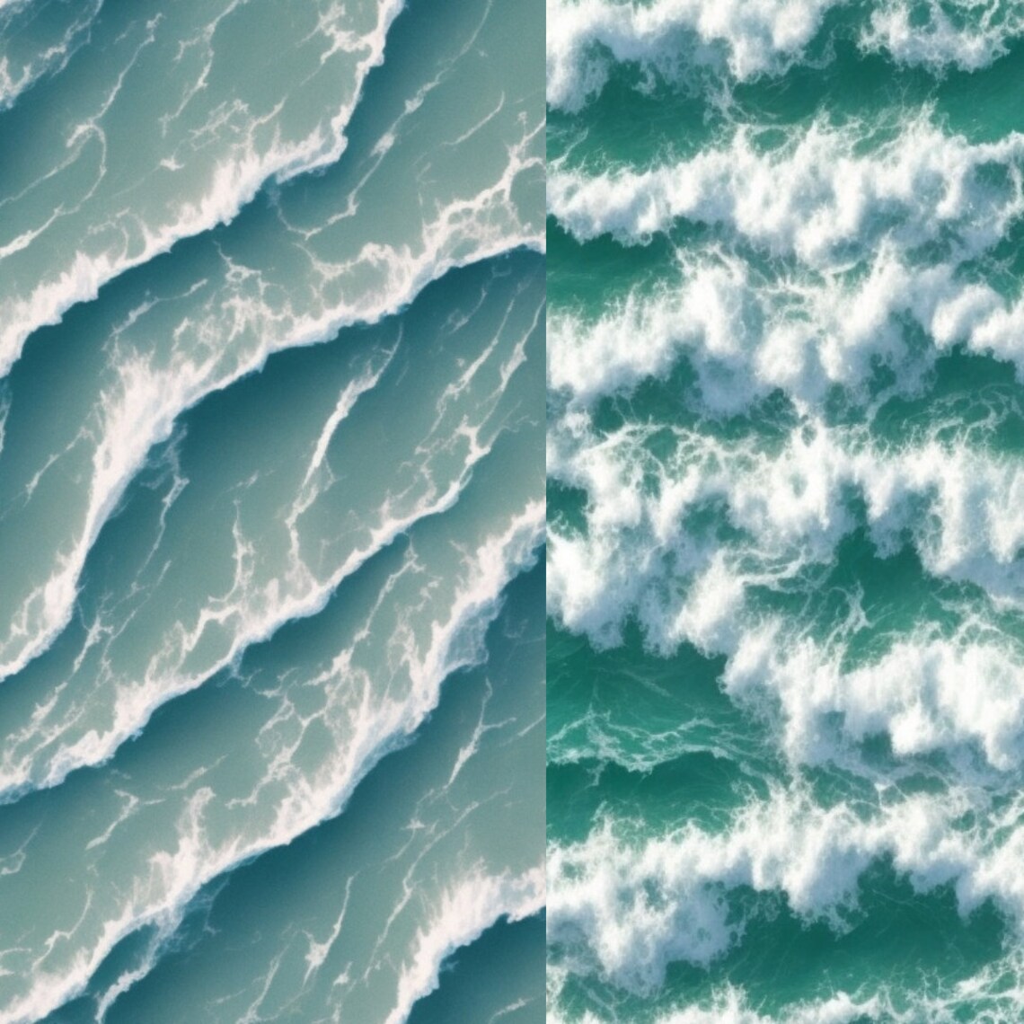 SVG, Digital Paper, Ocean Waves Style, Seamless Waves and Ocean Designs ...