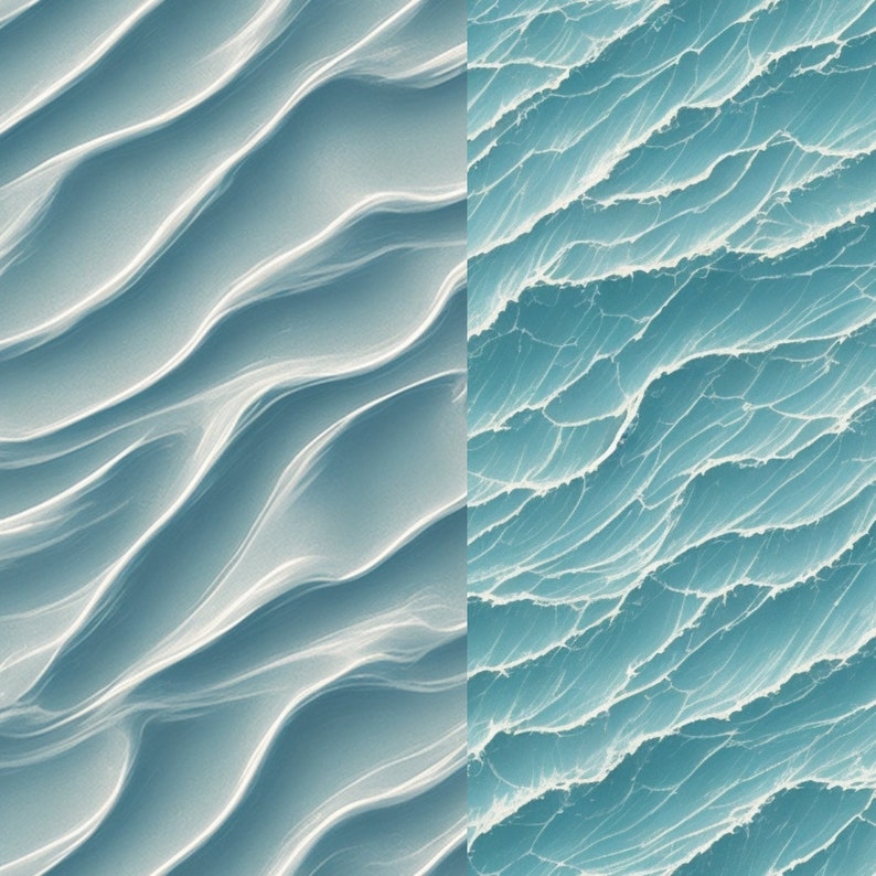 SVG, Digital Paper, Ocean Waves Style, Seamless Waves and Ocean Designs ...