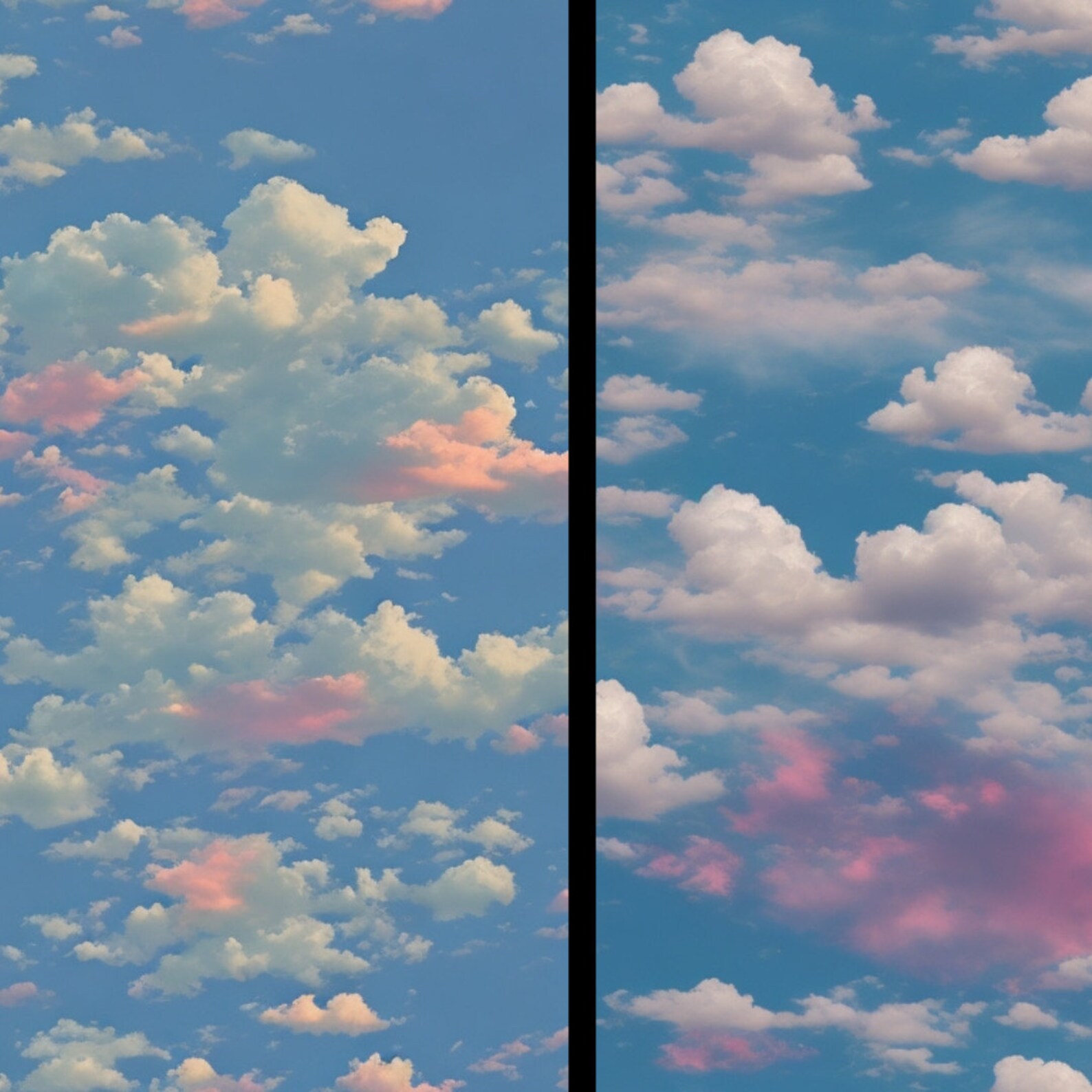 SVG, Digital Paper, Vibrant Cloudy Sky, Seamless Clouds and Sky Designs ...