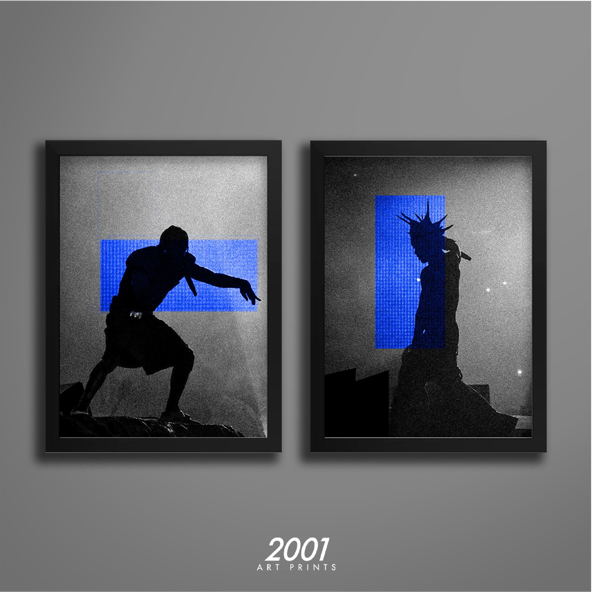 Digital Download Hip Hop Trap Music Rapper Stage Black White Blue ...