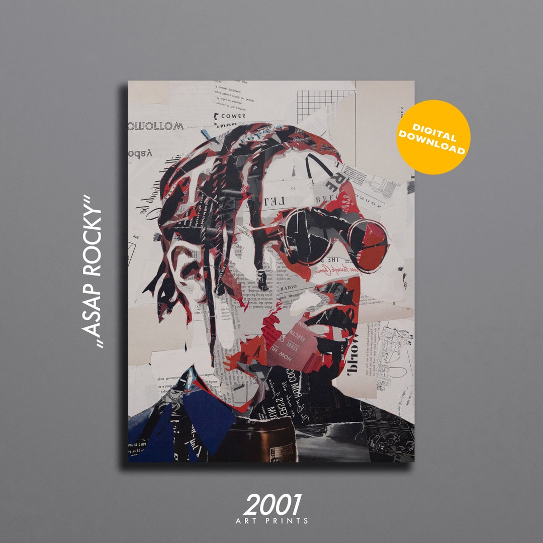 Digital Download 1 Set Trap Hiphop Music Rapper Portrait Vintage ...
