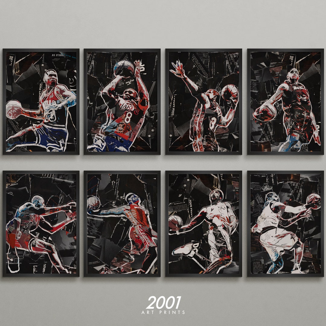 Digital Download 8 Set NBA Basketball Top Athlete Sport Portrait ...
