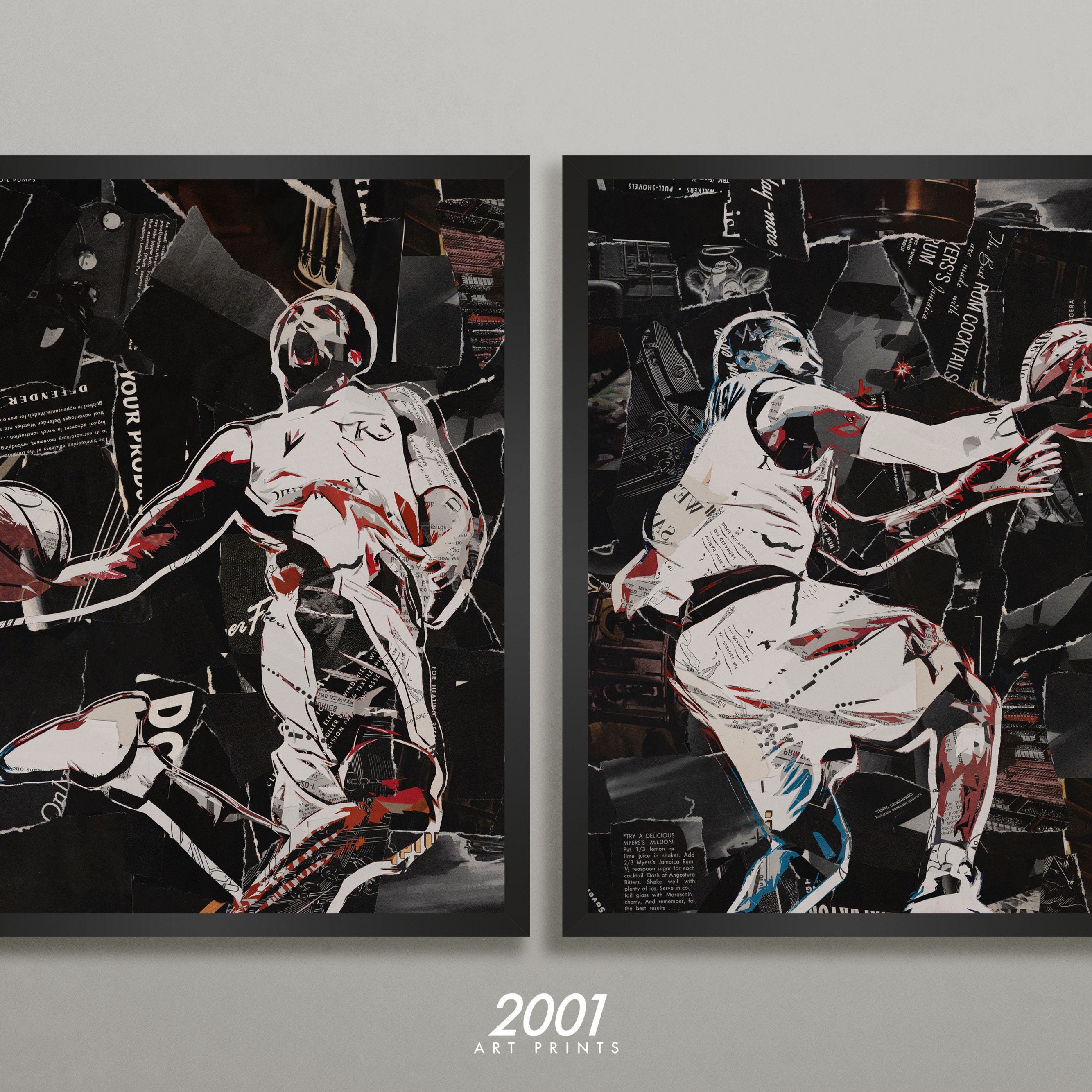 Digital Download 8 Set NBA Basketball Top Athlete Sport Portrait ...