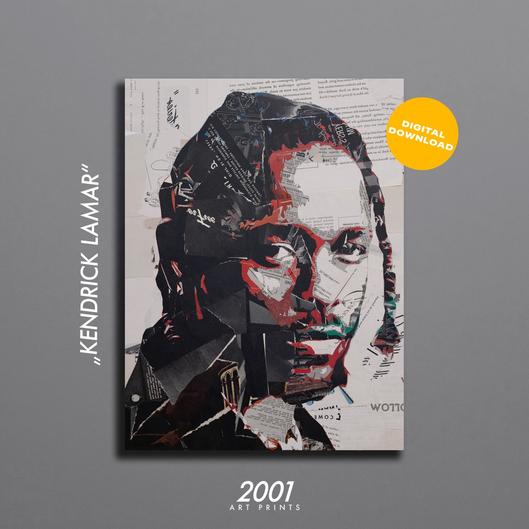 Digital Download 1 Set Rapper Portrait Vintage Collage Poster Single ...