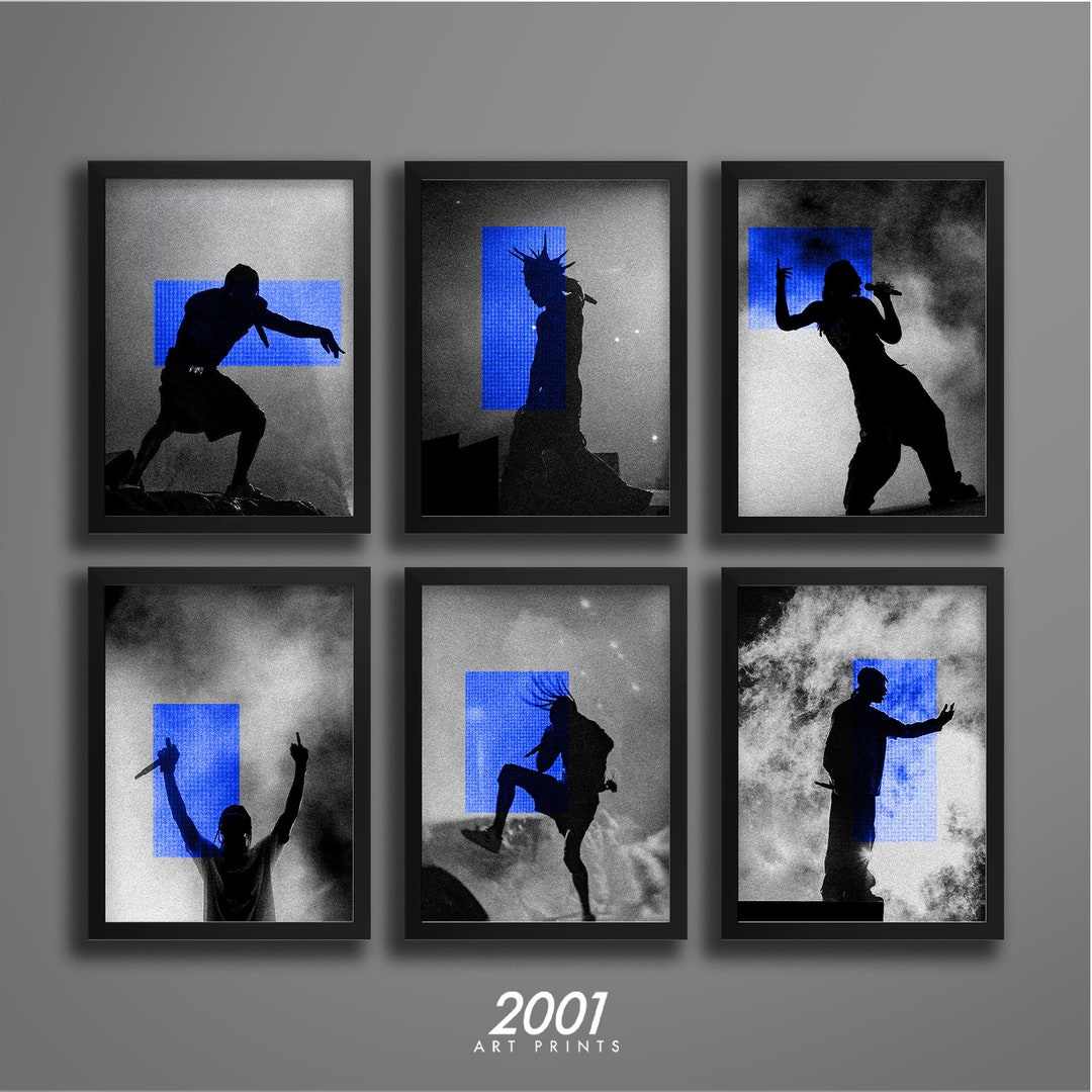 Digital Download Hip Hop Trap Music Rapper Stage Black White Blue ...