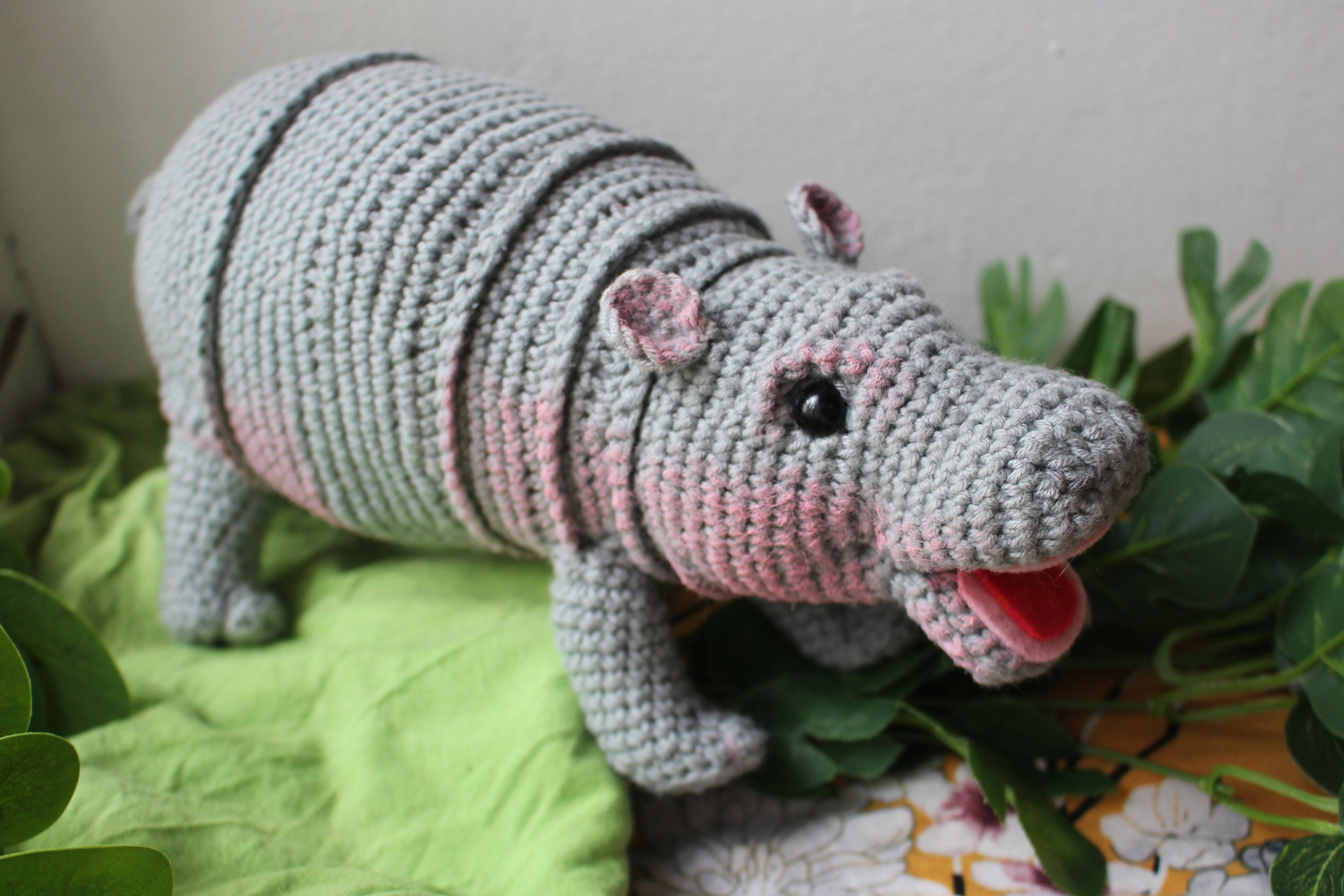 Hippo Crochet Pattern Moo Deng Fiona Fritz Hippo Little Hippopotamus ...