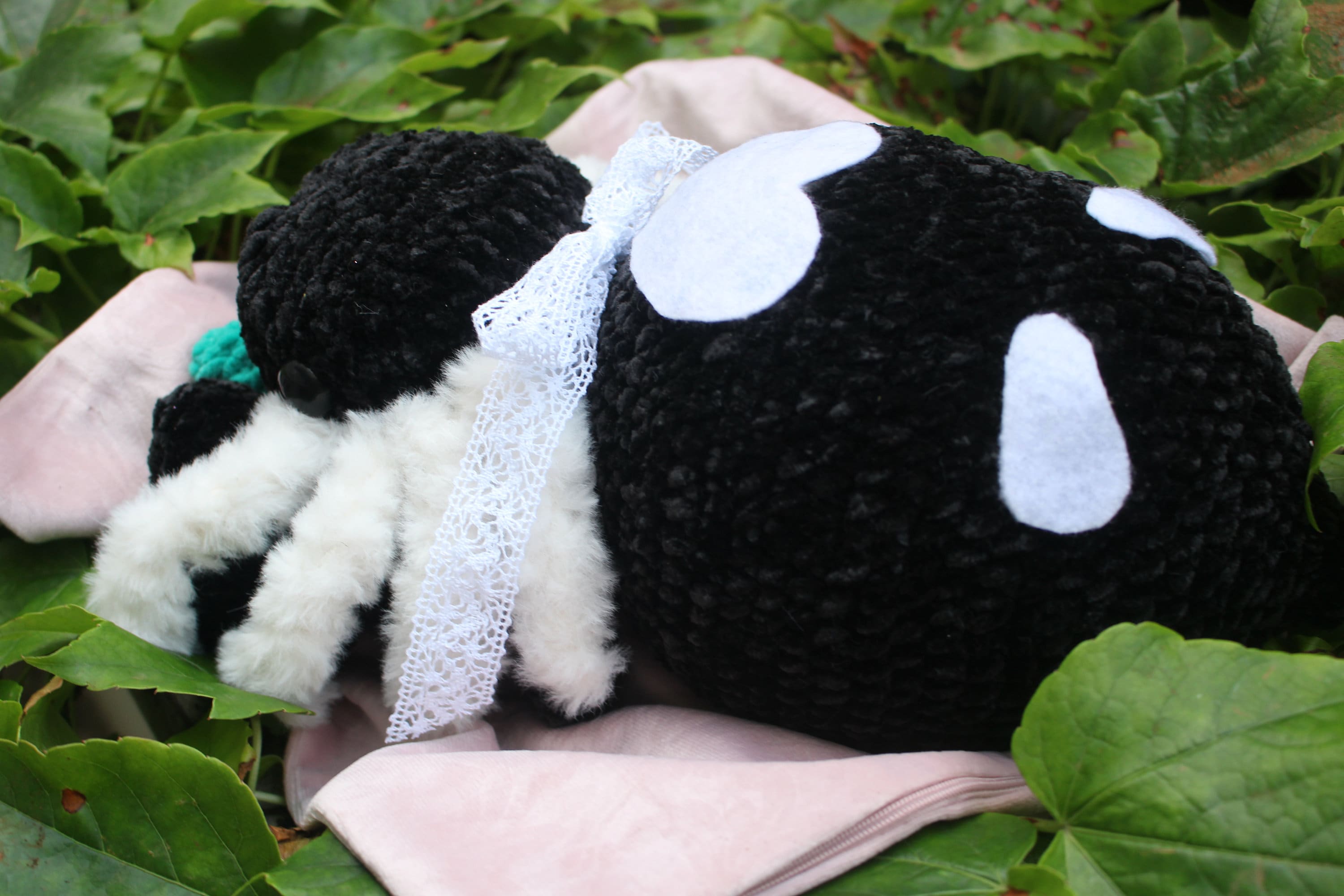 Fluffy Crochet Jumping Spider Jumping Spider Plush Big Squishy Spider ...