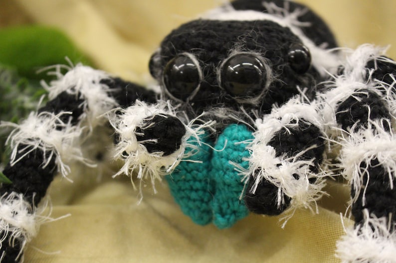 Crochet Pattern Jumping Spider Phidippus Regius Phidippus Audax Crochet ...