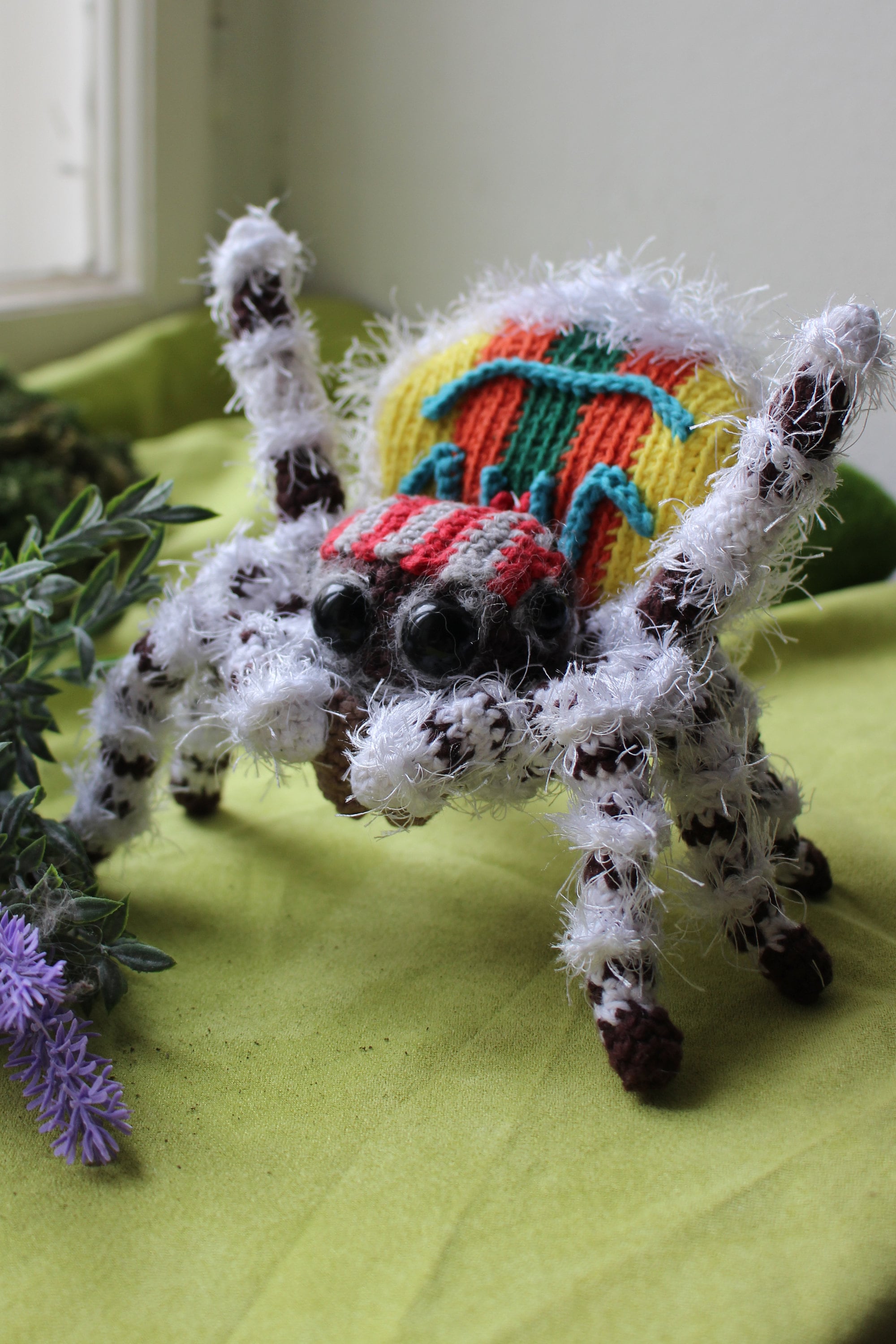 Crochet Pattern Peacock Spider Maratus Volans Crochet Pattern Jumping ...