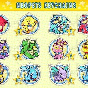 Neopets Acrylic Keychains | Neopets - Etsy