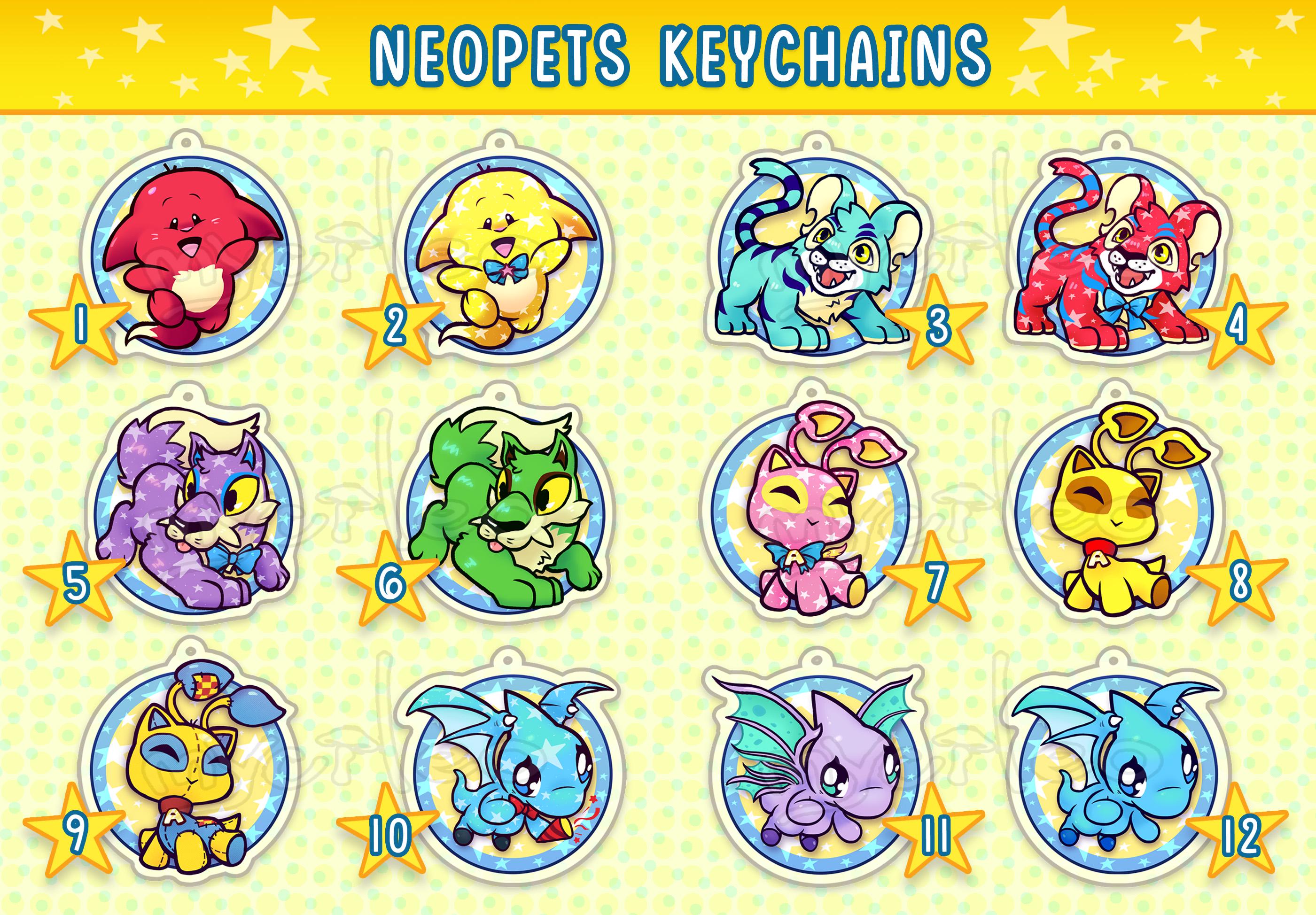 Neopets Acrylic Keychains | Neopets - Etsy