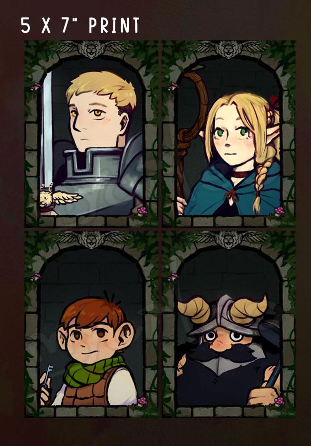 Dungeon Meshi Portraits - 5" X 7" | Delicious in Dungeon - Etsy
