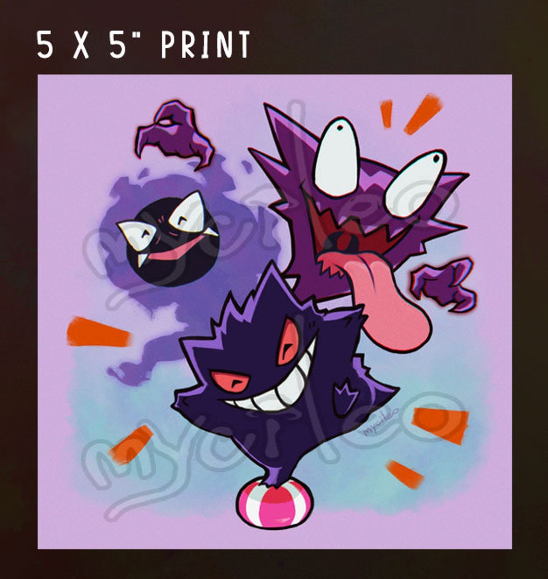 Goofy Ghosts - 5" X 5" | Pokemon - Etsy
