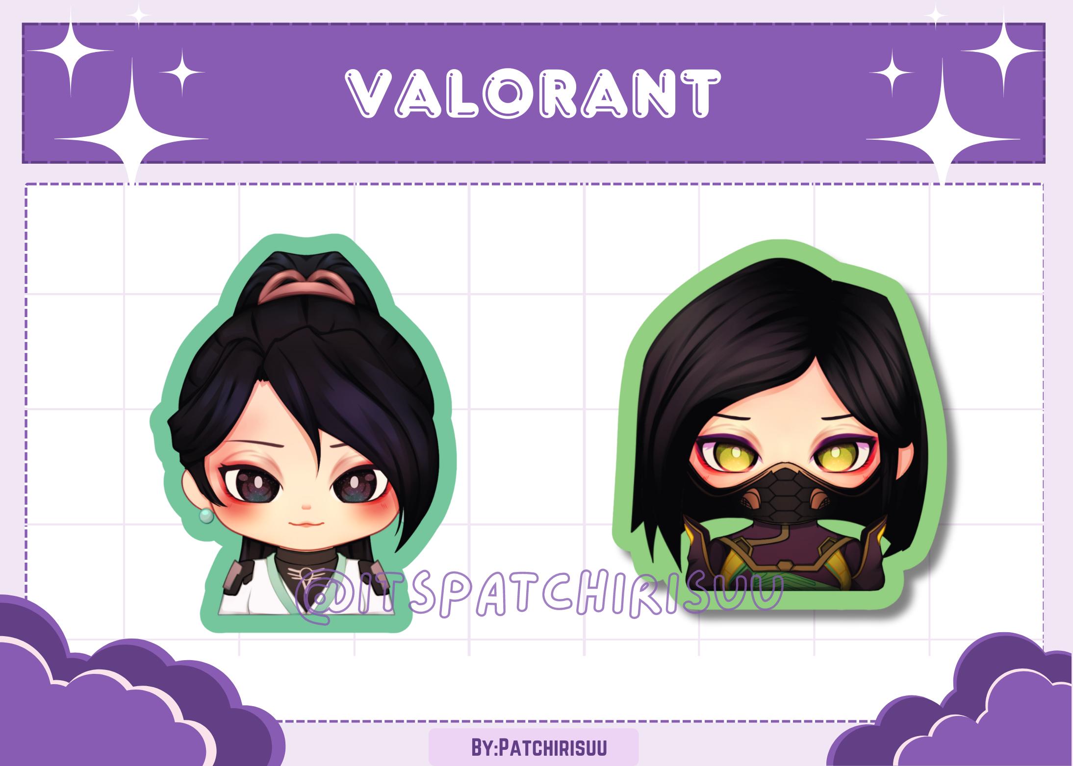 Valorant Chibi Stickers Viper Sticker Sage Sticker Patchirisuu - Etsy