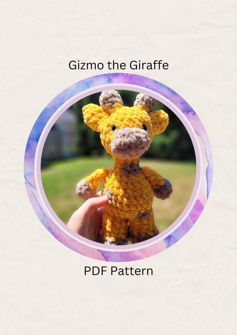 Gizmo the Giraffe PDF Pattern - Etsy