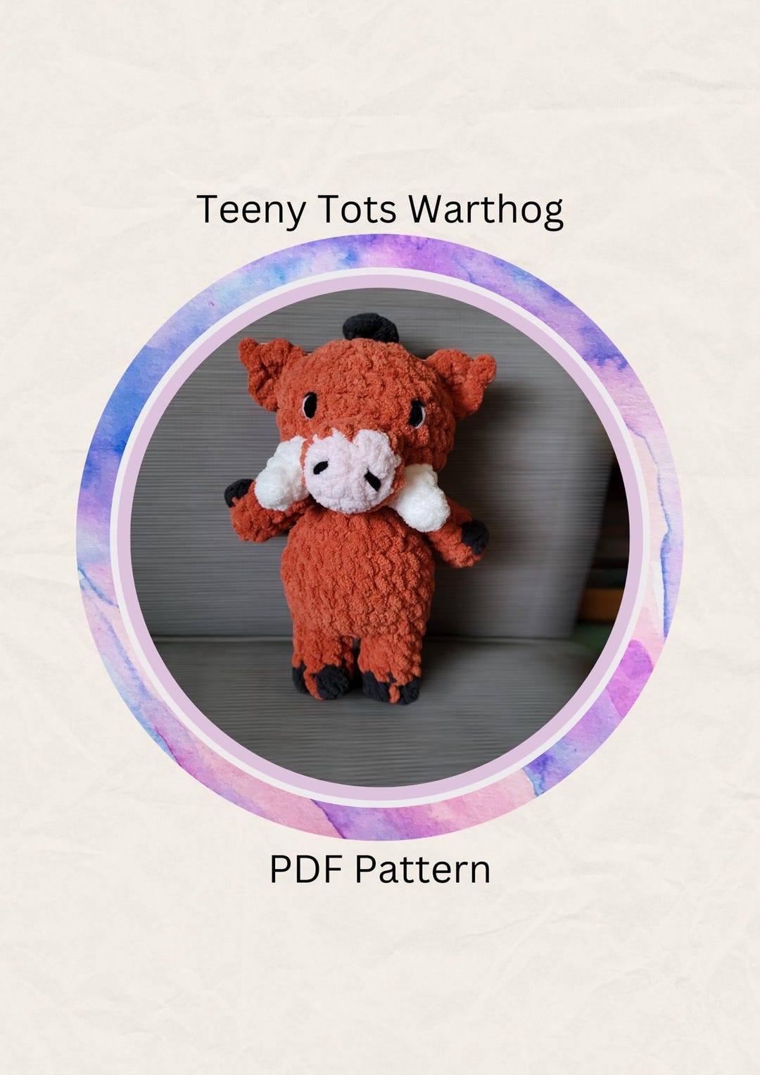 Teeny Tots Warthog PDF Pattern - Etsy