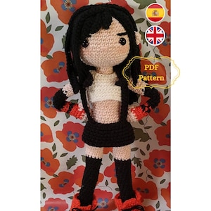 Amigurumi Pattern Final Fantasy VII Tifa Doll Crochet - Etsy