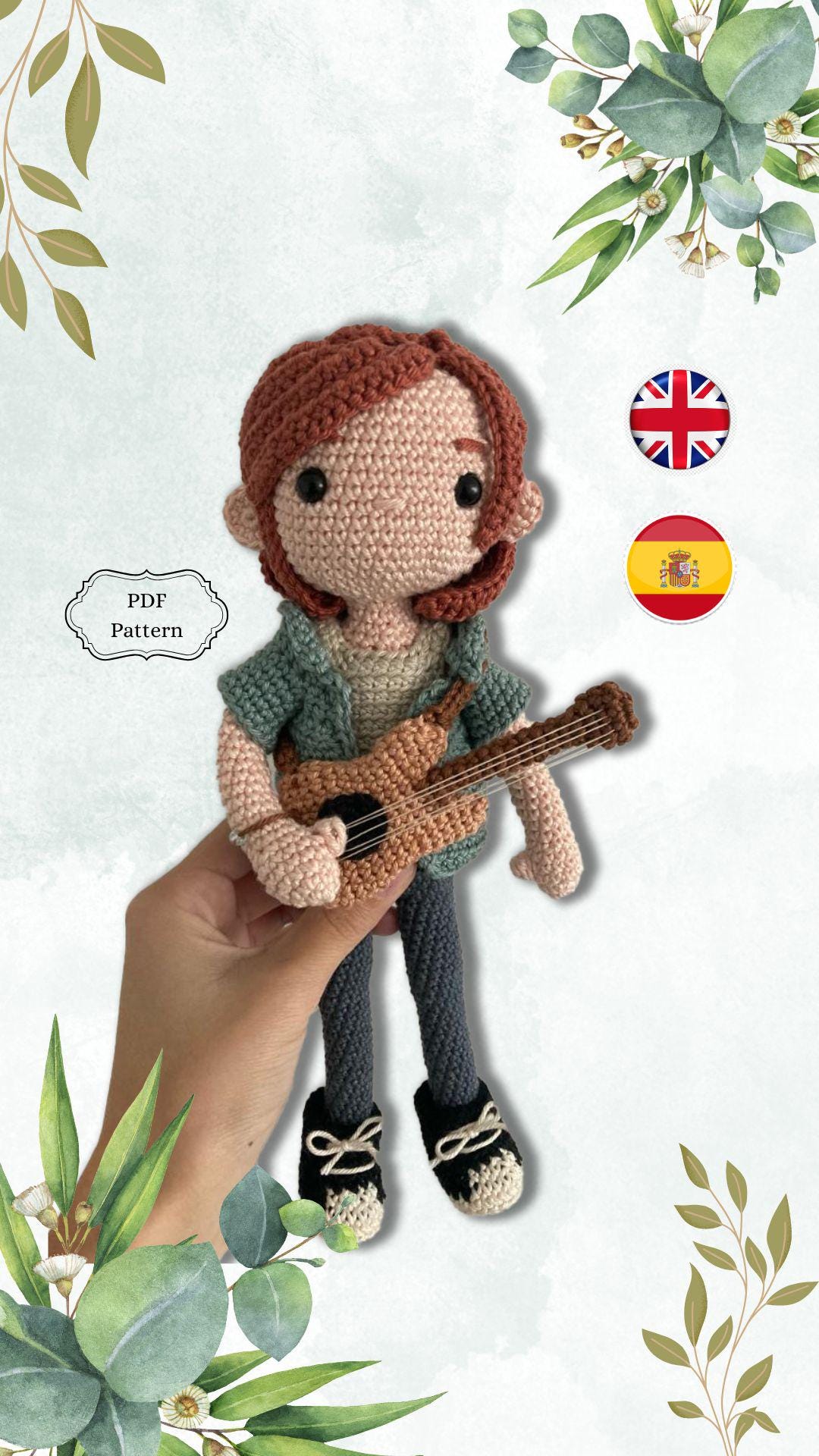 Ellie Pattern/tlou/the Last of Us/ Amigurumi/pattern/español/english - Etsy