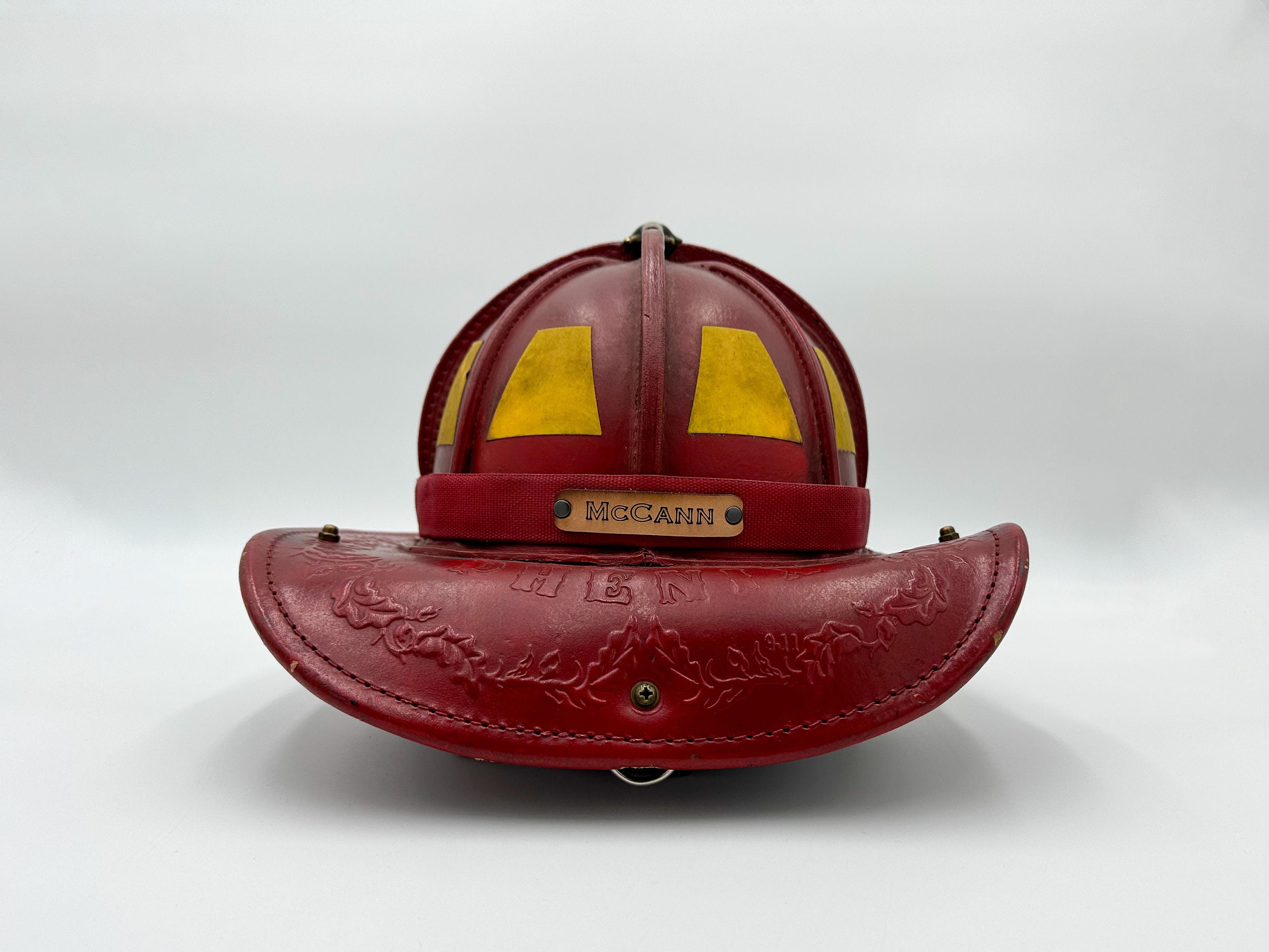 Custom Firefighter Helmet Band- Handcrafted From Retired Fire Hose ...