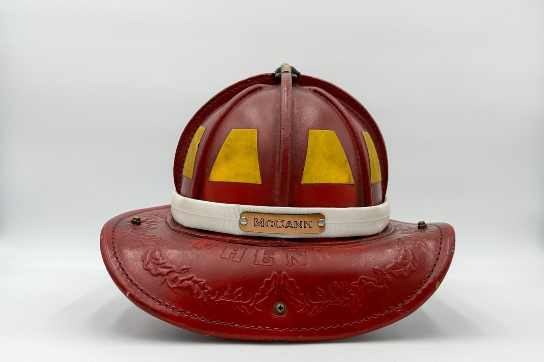 Custom Firefighter Helmet Band- Handcrafted From Retired Fire Hose ...