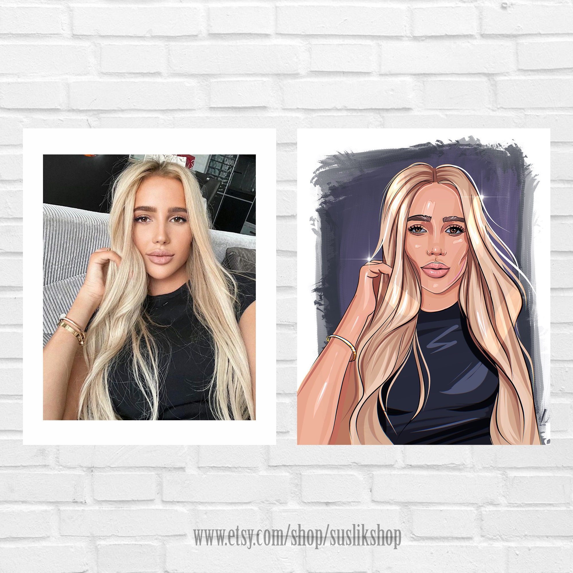 Vector Portrait, Digital Art, Portrait From Photo, Custom Illustration ...