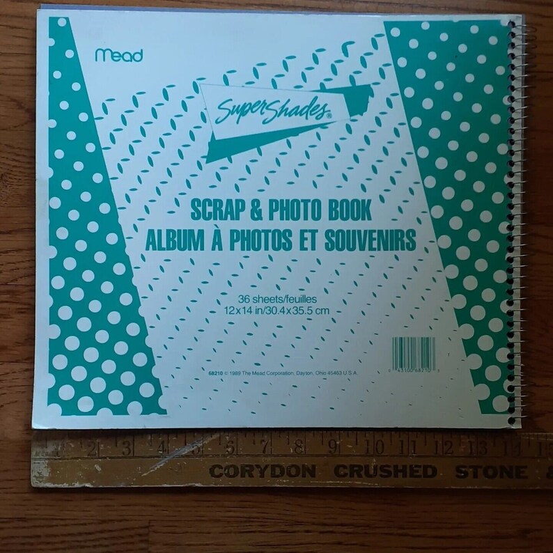Vintage Mead Super Shades Scrapbook Photo Spiral Bound 1988 36 Sheets ...