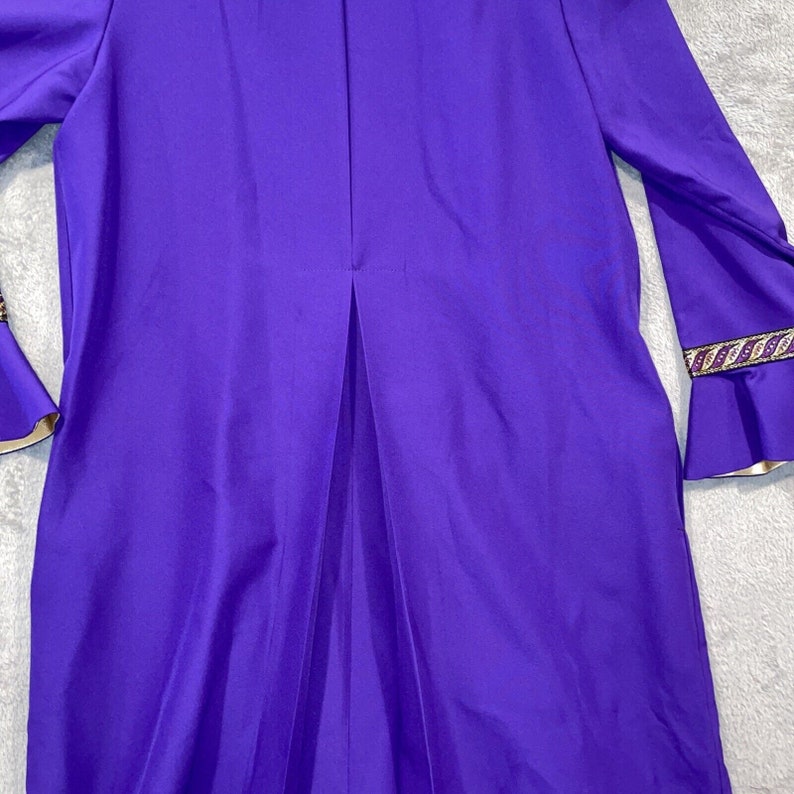 Vintage Murphy Robe Purple Embroidered Panels Choir Clergy Bell Sleeves ...