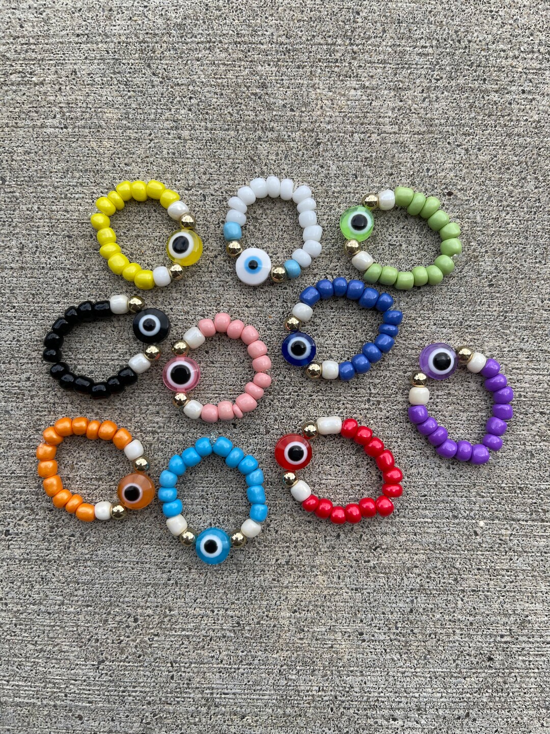 Radiant Evil Eye Rings/ Fantasia Evil Eye Bracelets/ Chromatic Charm ...