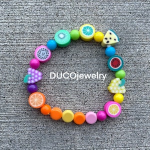 Tropical Fruit-themed Treasures/ Nine-fruit Fiesta Bracelets/ Fruit ...