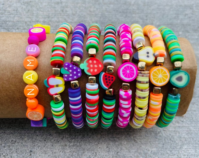 Tropical Fruit-themed Treasures/ Nine-fruit Fiesta Bracelets/ Fruit ...