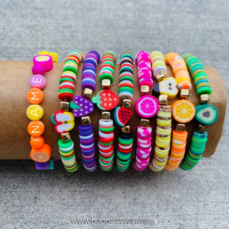 Tropical Fruit-themed Treasures/ Nine-fruit Fiesta Bracelets/ Fruit ...