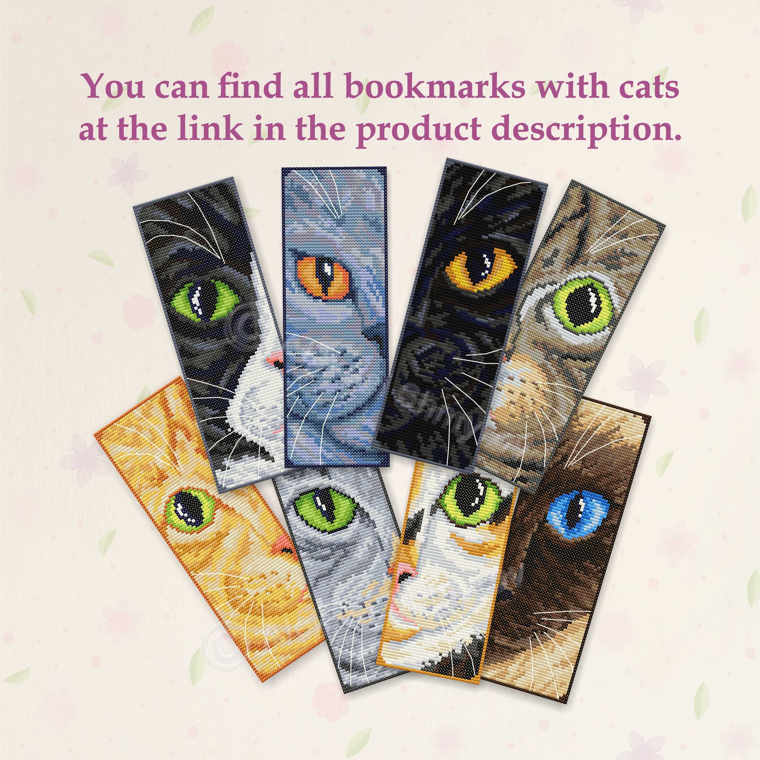 Black Cat Bookmark Cross Stitch Pattern, Cat Lover Gift, Funny Cross ...