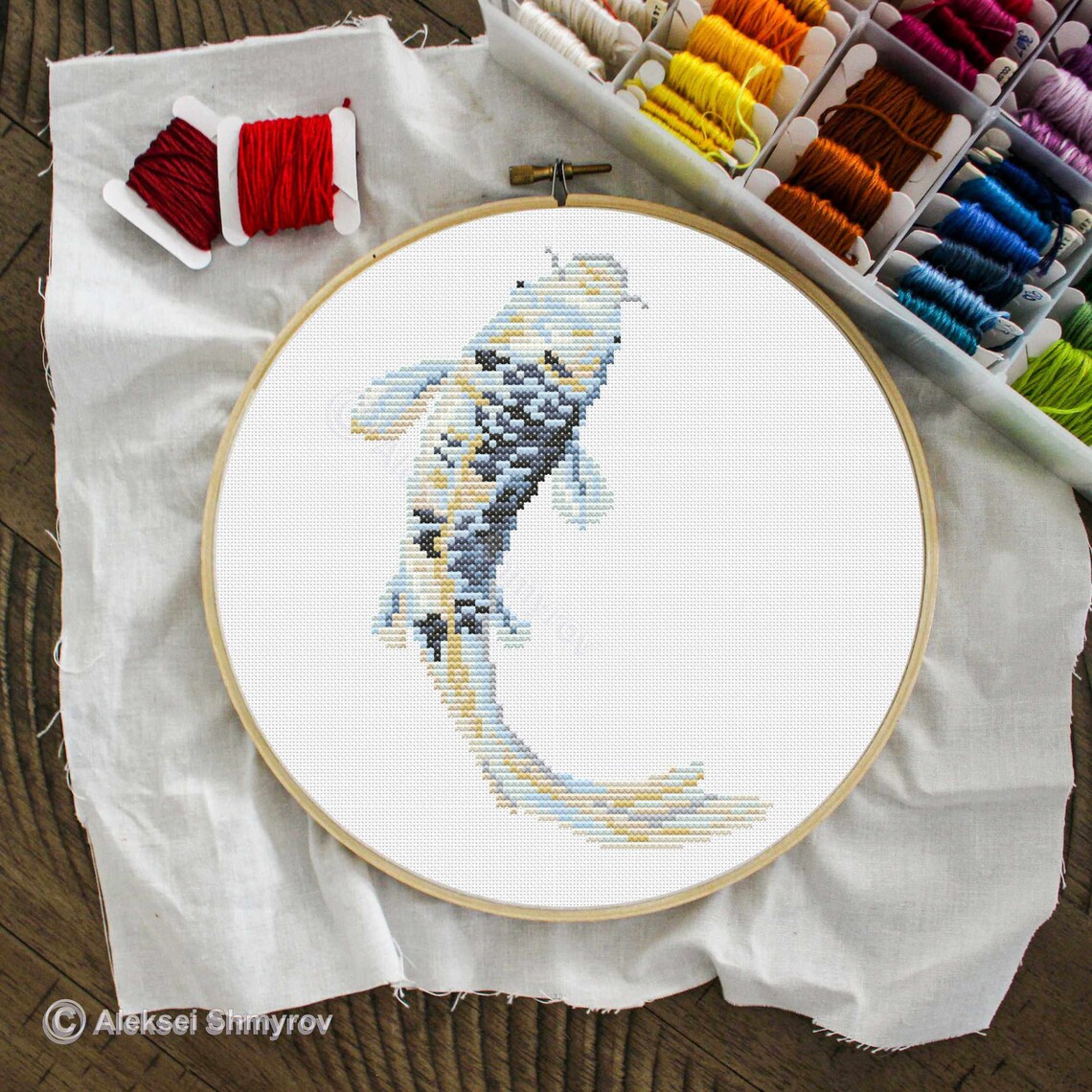 Koi Fish Cross Stitch Patterns Set, Funny Cross Stitch, Fish Decor ...