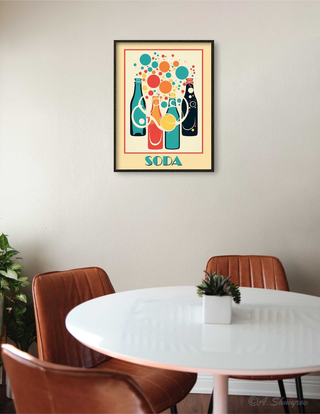 Soda Mid Century Poster, Soda Wall Art, Kitchen Decor, Modern Art Print ...