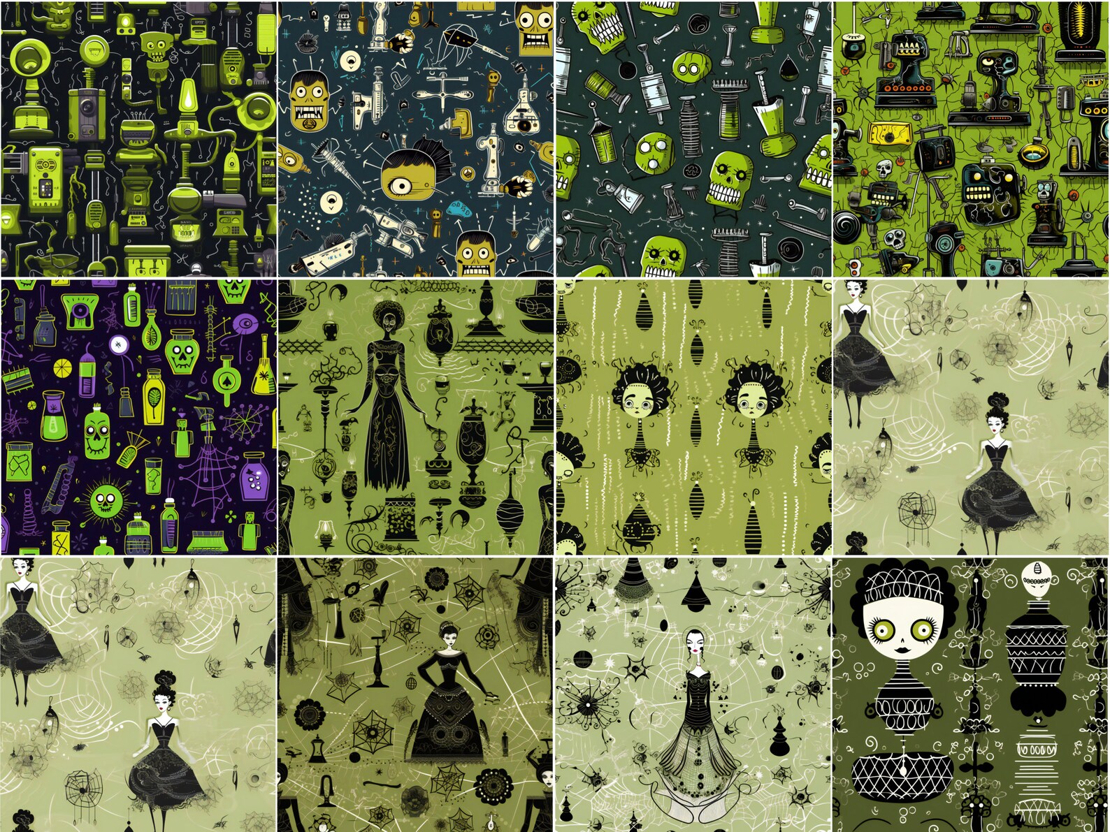 Digital Paper 12 Downloadable Seamless Tiled Patterns for - Etsy