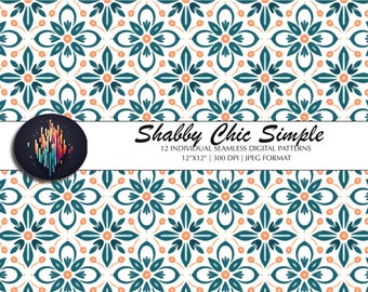 Digital Paper 12 Downloadable Seamless Tiled Patterns for - Etsy