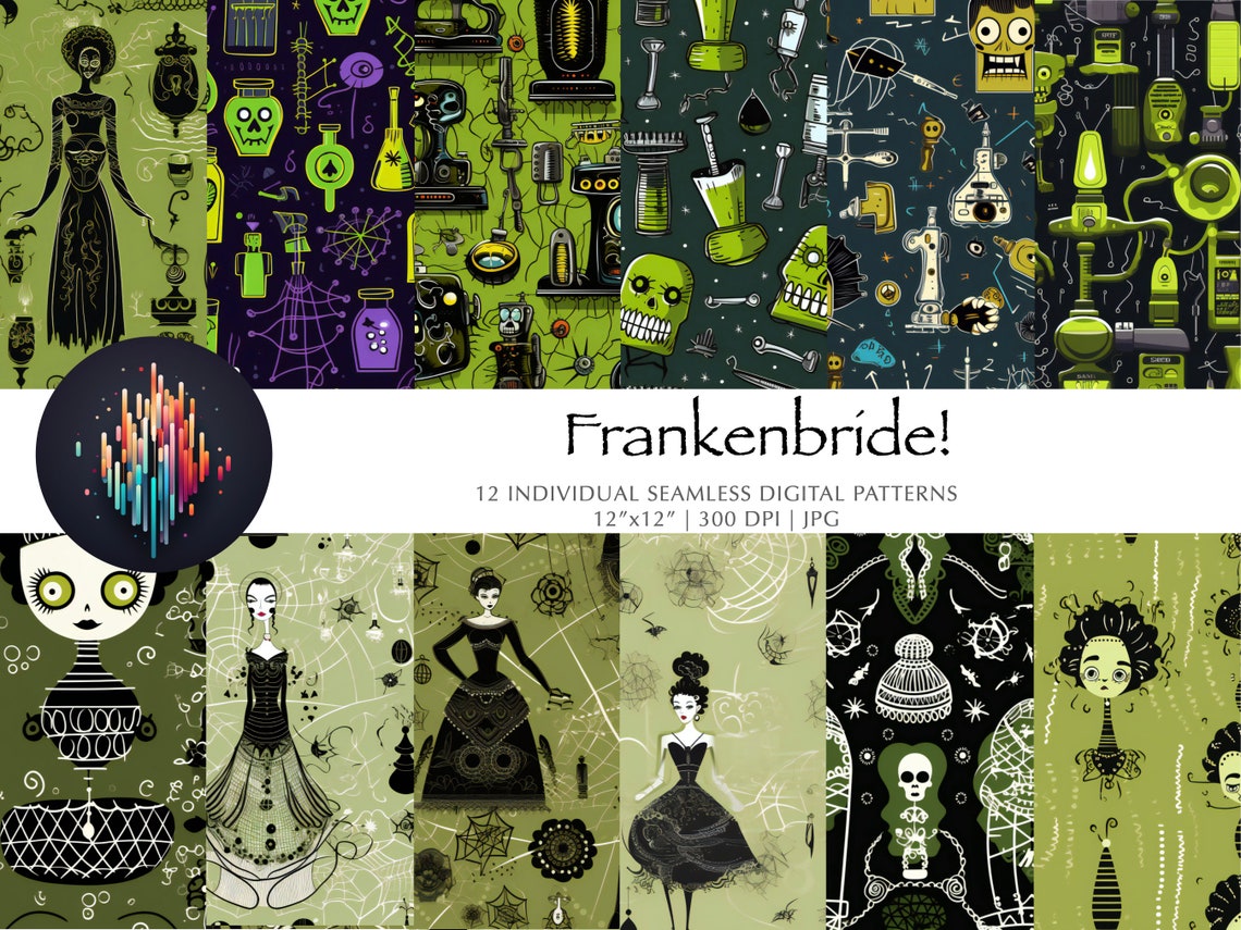 Digital Paper 12 Downloadable Seamless Tiled Patterns for - Etsy