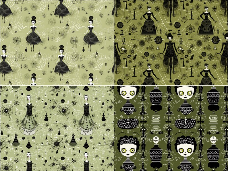 Digital Paper 12 Downloadable Seamless Tiled Patterns for - Etsy