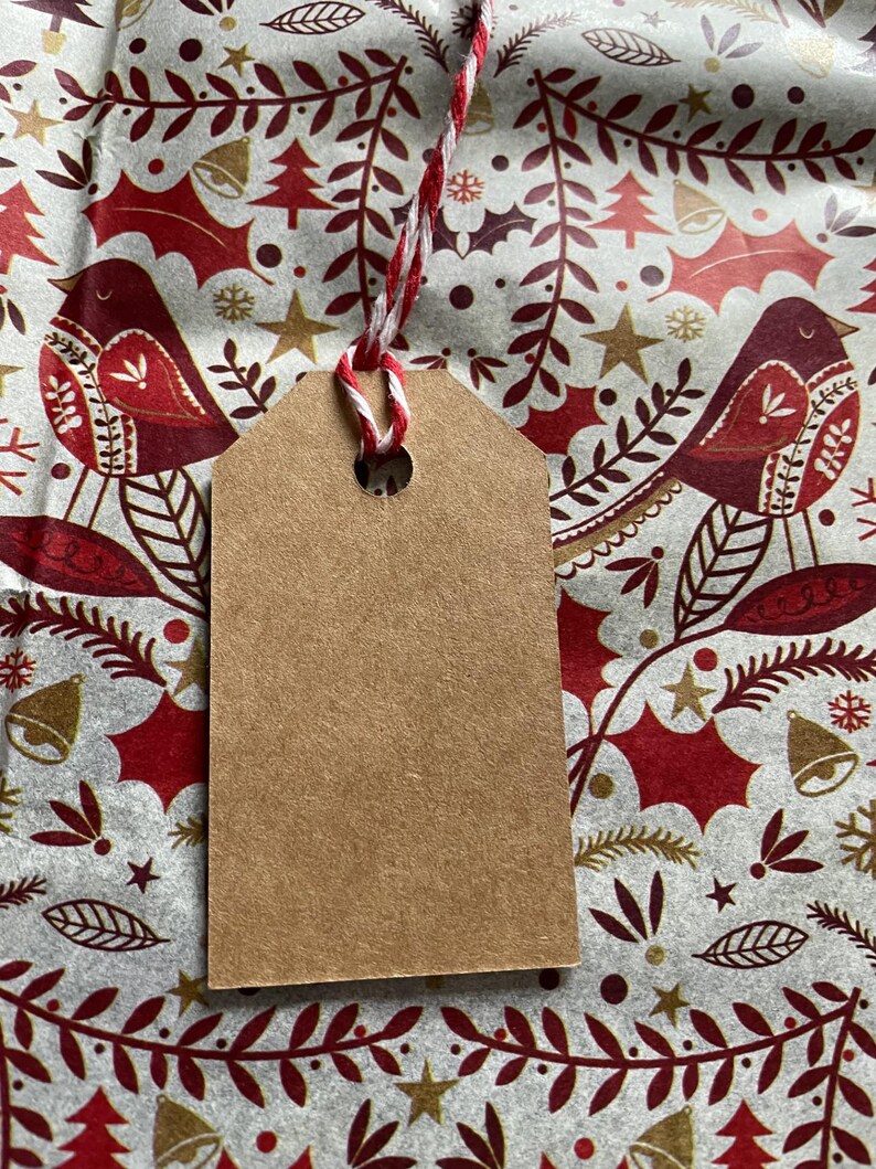 Rustic Christmas Gift Tags - Pack of 5 - Etsy