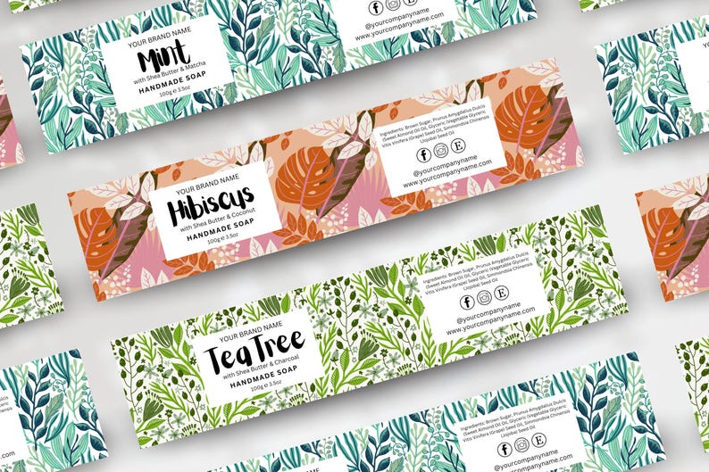 Editable Soap Bar Label Template: DIY Canva Design (digital Download ...